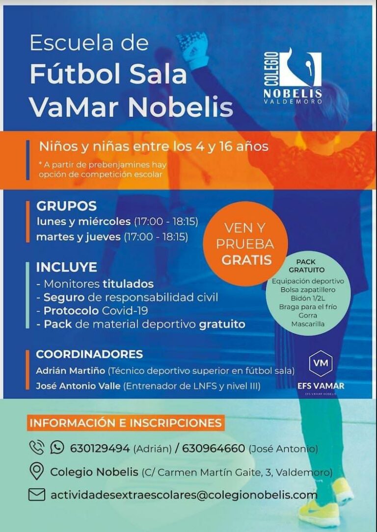 La Escuela de Fútbol Sala VaMar Nobelis sigue sus sesiones